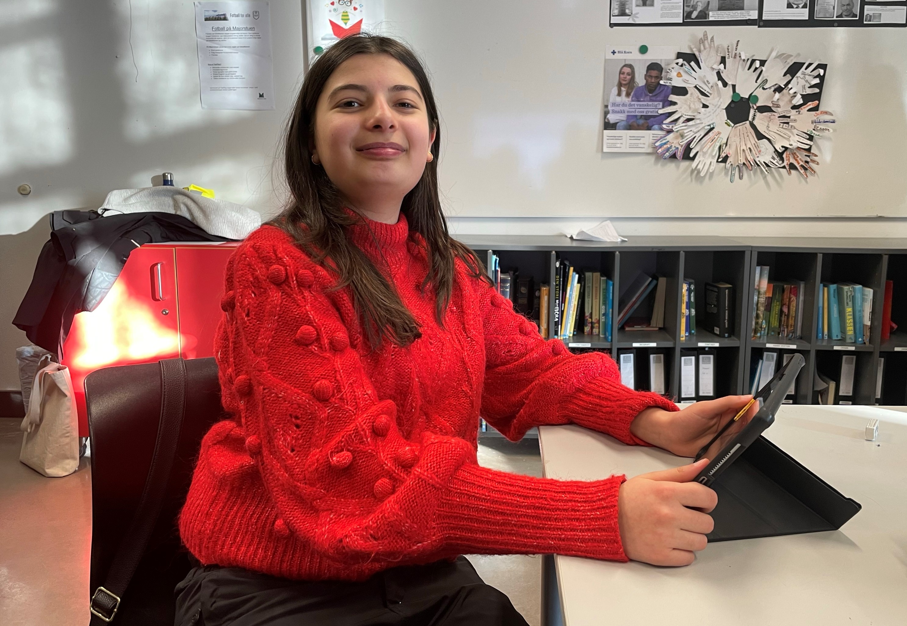 Ava vant pizzafest for klassen!